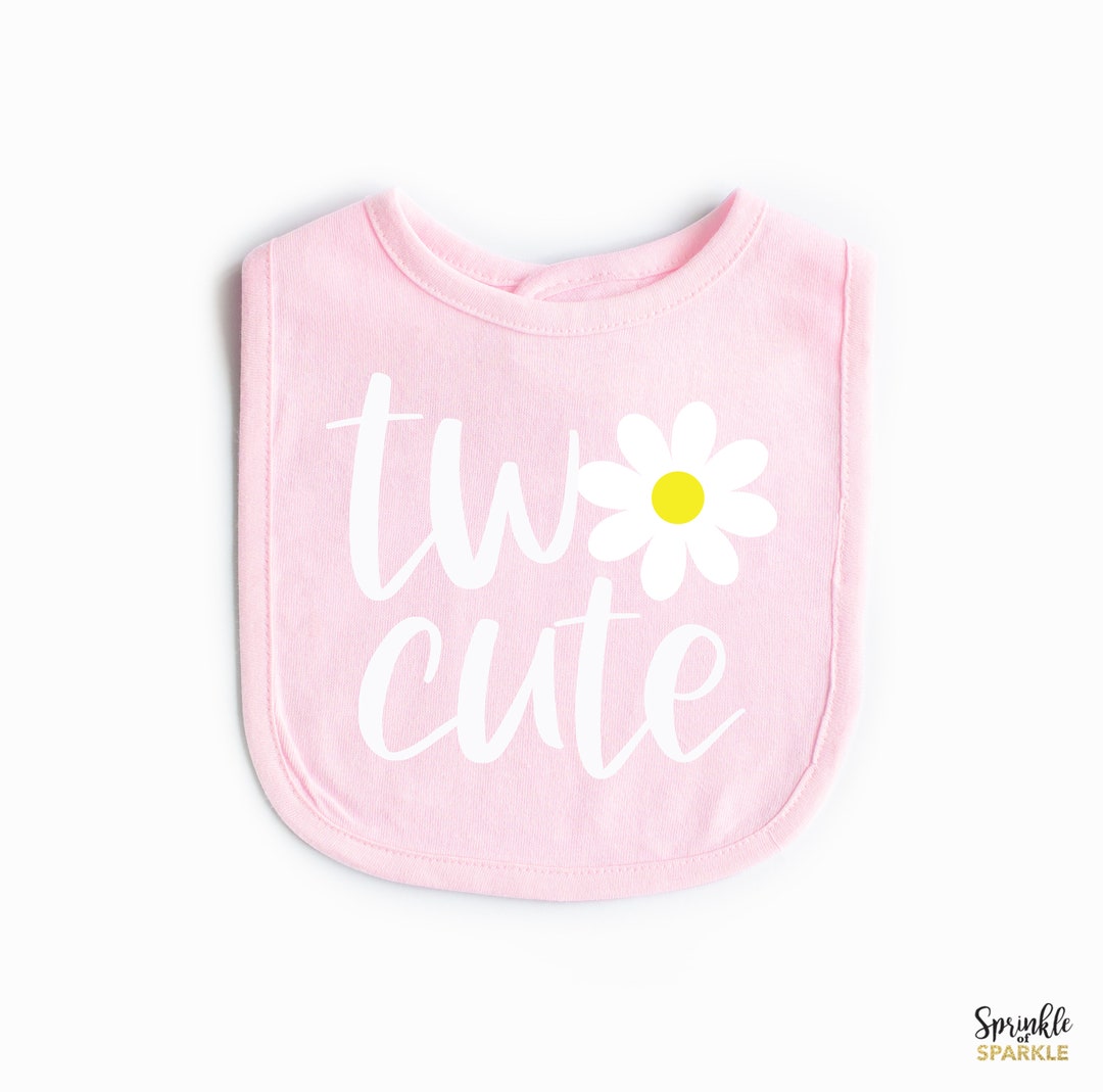 Daisy Two Cute Second Birthday Bib - 2nd Two Birthday Outfit - Infant ...