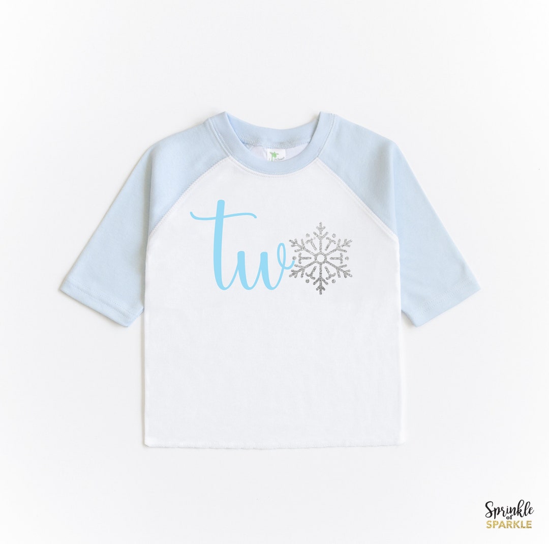 Two Snowflake Winter Snowflake Theme Glitter Raglan Baseball Shirt ...
