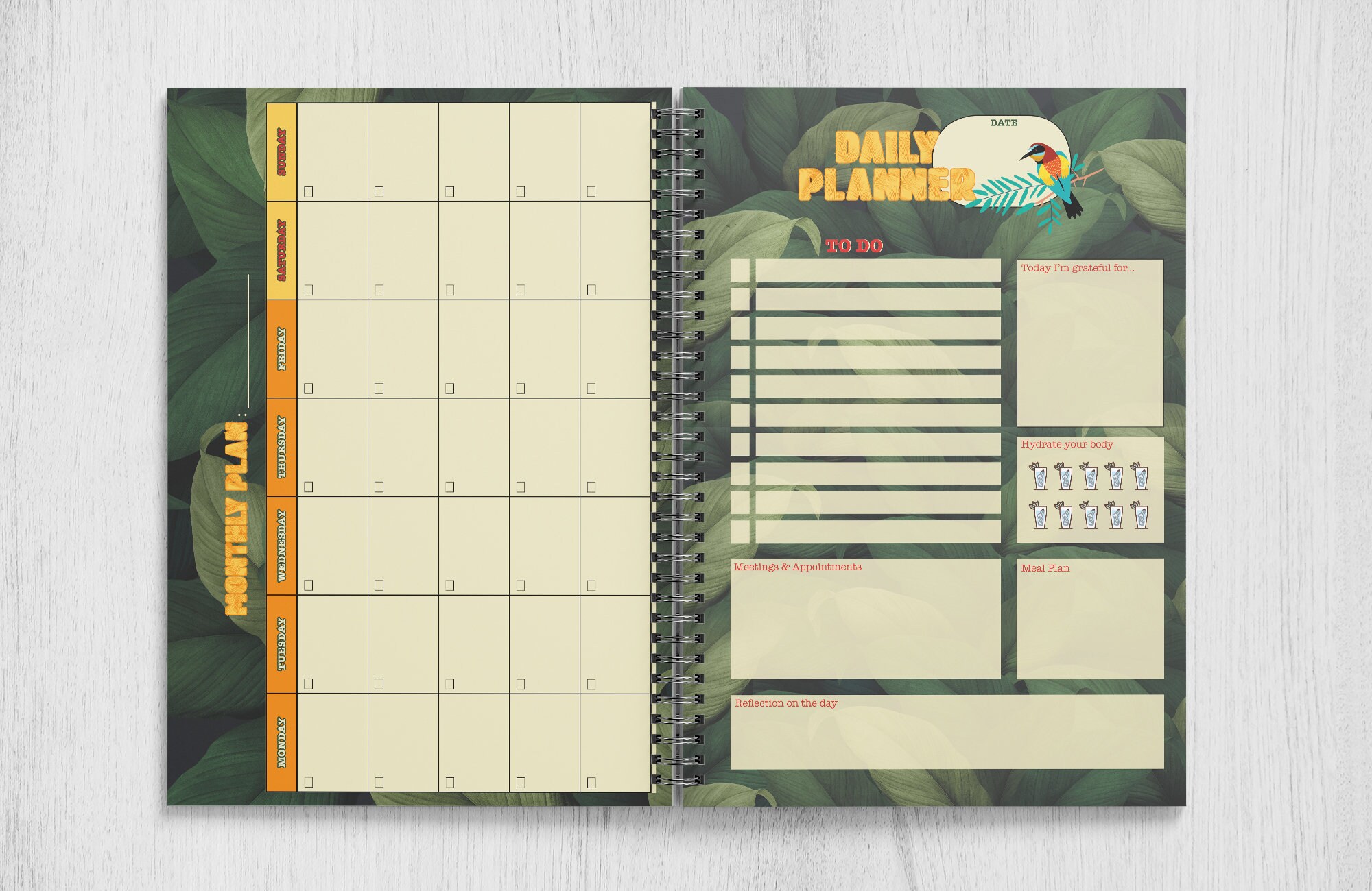 Tropical Themed Bundle Pack Daily, Weekly and Monthly - Etsy