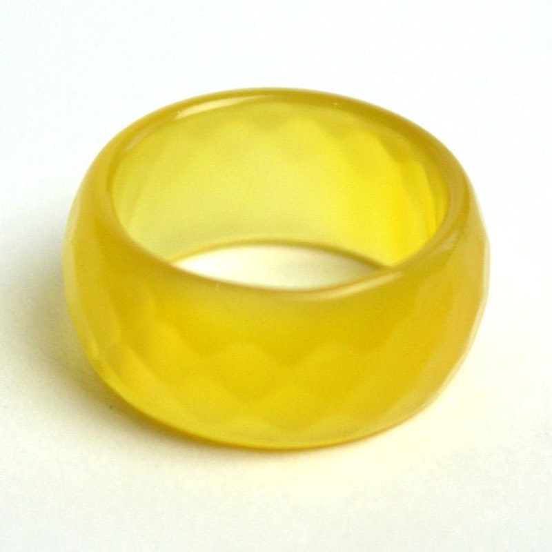 Yellow Stone Ring - Etsy
