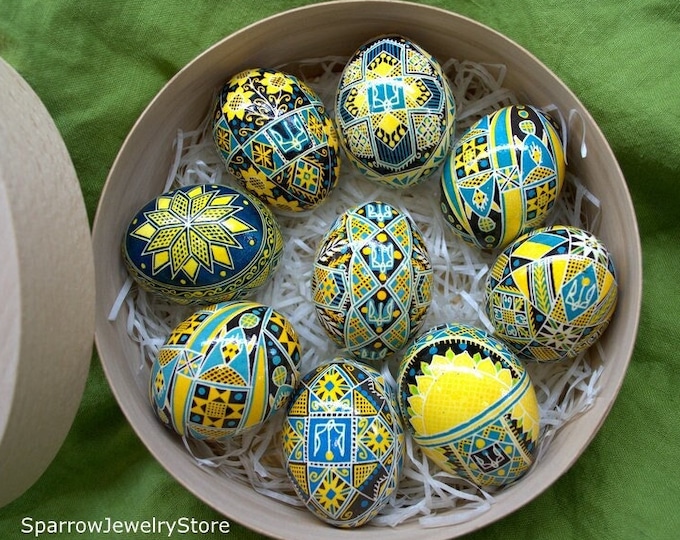 Real Ukraine Souvenir Easter Eggs Hand Made Easter Eggs Traditional ...