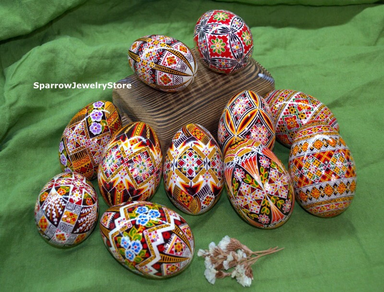 Real Ukrainian Easter Eggs Pysanky SET of 5 Goose High Quality Easter ...