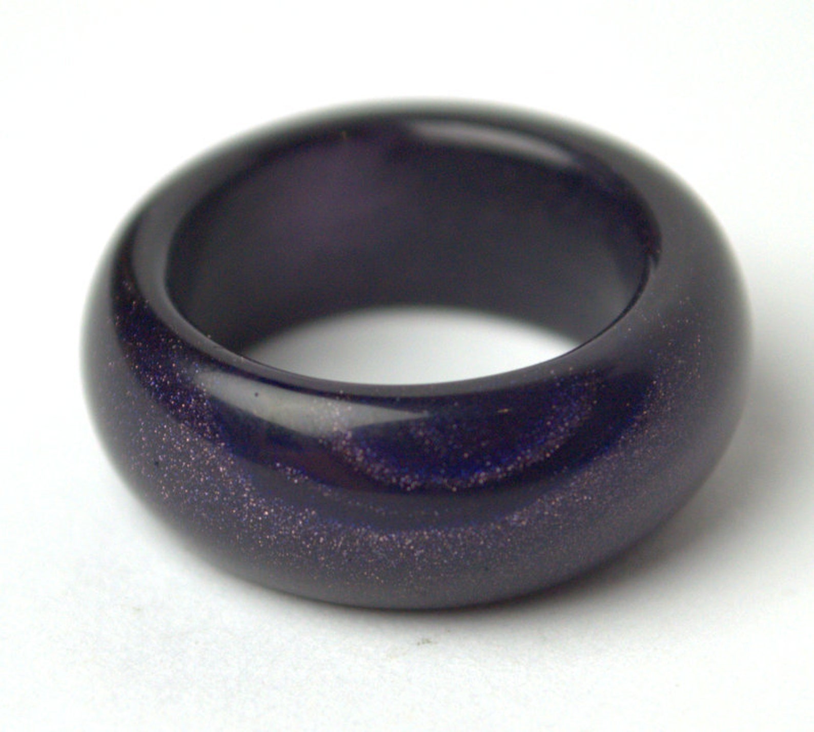 Genuine Blue Sandstone Ring Solid Stone Ring Size 6 7 8 9 Carved ...