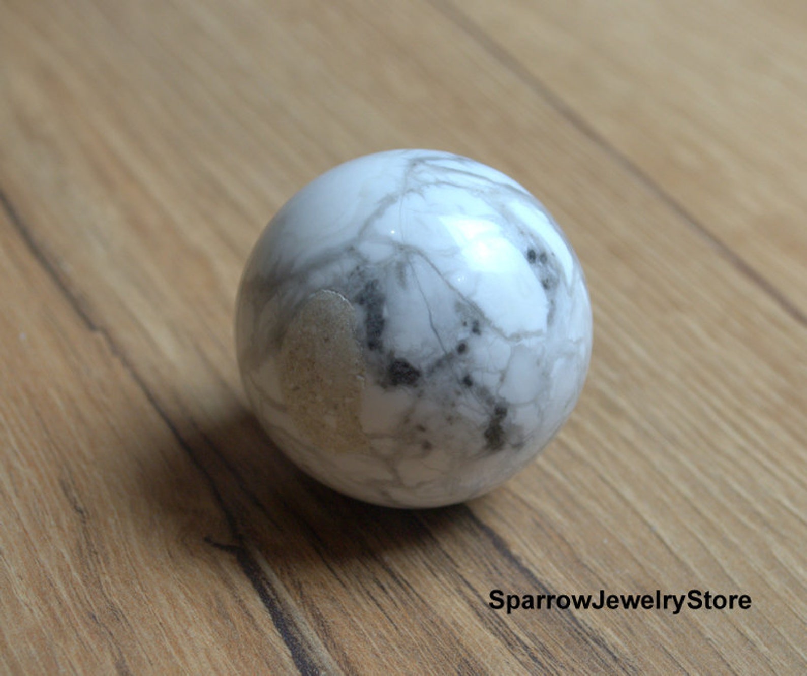 Natural White Howlite Crystal Sphere Polished Howlite Crystal - Etsy
