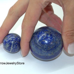 Genuine Lapis Lazuli Crystal Sphere Ball Polished Lapis Gemstone Sphere ...