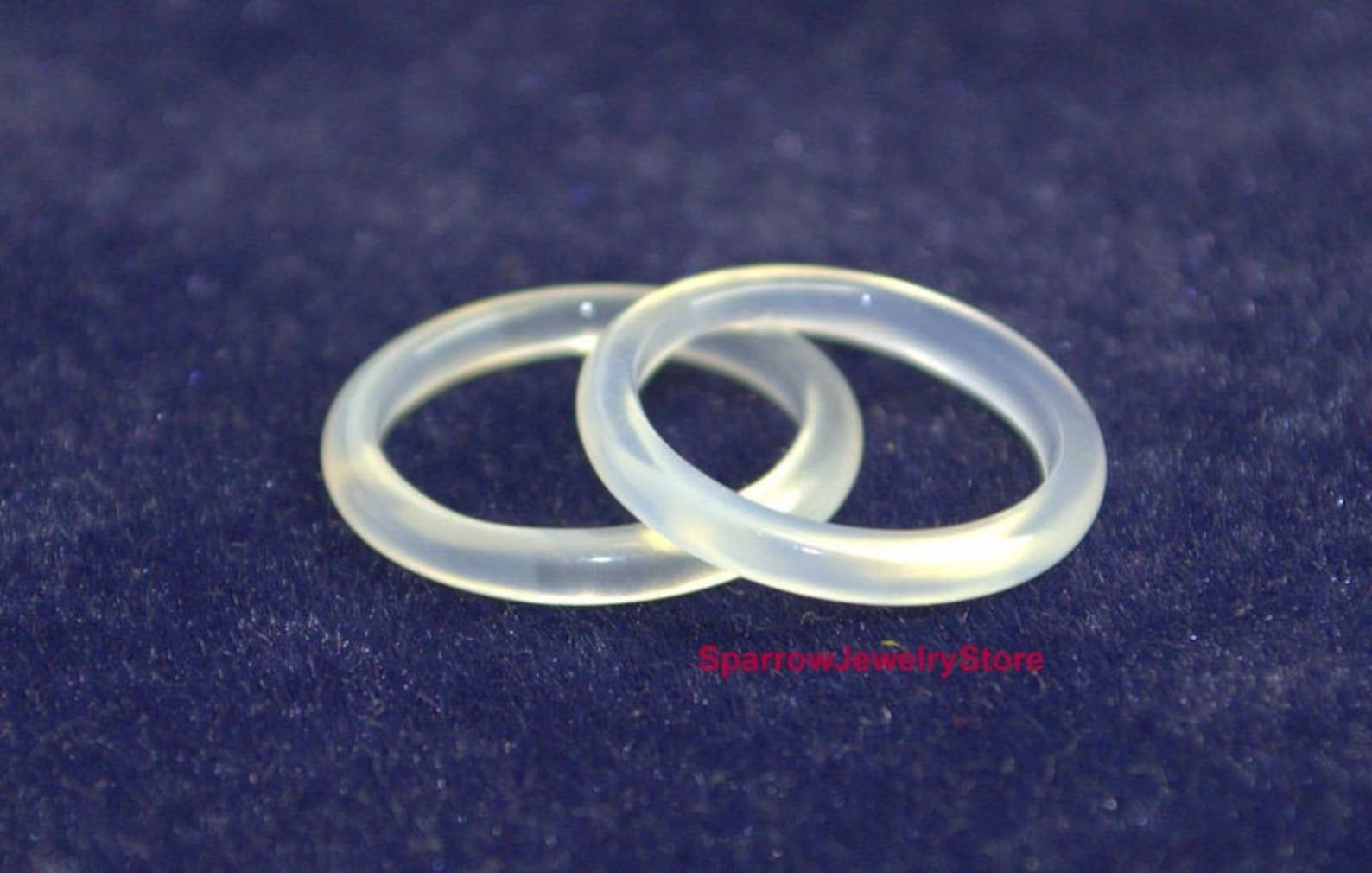 Gray Clear Agate Solid Stone Band Rings Size 5 6 7 8 9 Carved - Etsy