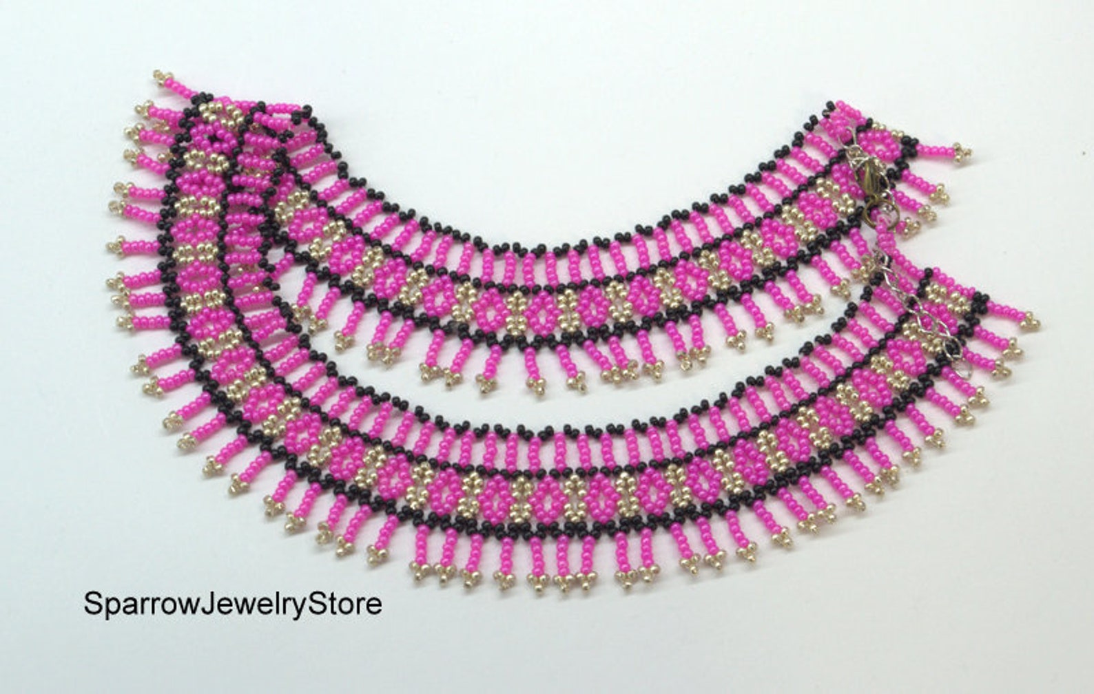 Handmade Seed Beaded Necklace Native Tribal American Necklace - Etsy