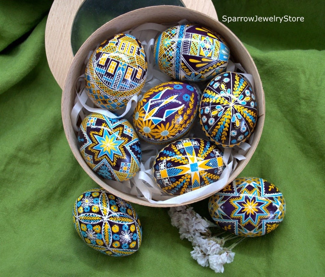 Real Ukraine Souvenir Easter Eggs Hand Made Easter Eggs Traditional ...