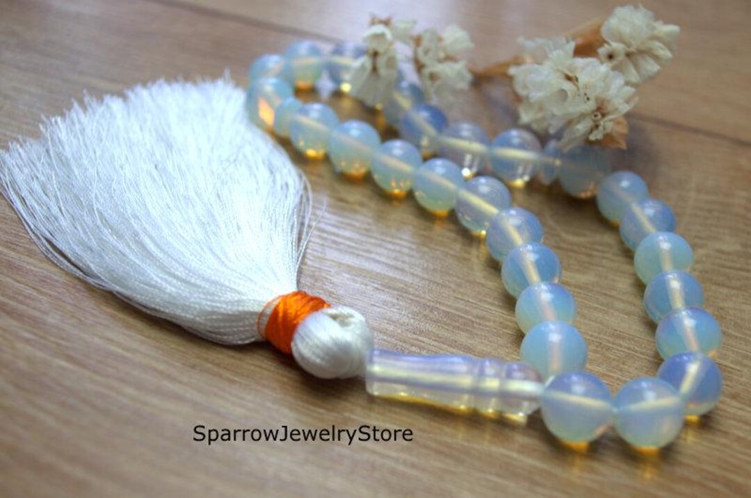 Rainbow Moonstone Mini Mala Opalite Pocket Mala 27 or 33 Beads Gemstone ...