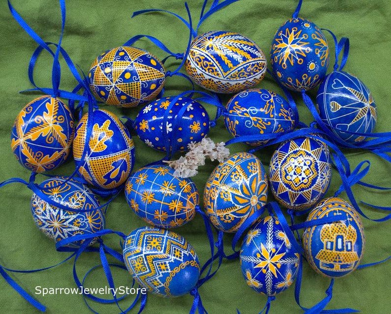Traditional Ukrainian Pysanka Hand Made Easter Eggs Easter Ornaments ...
