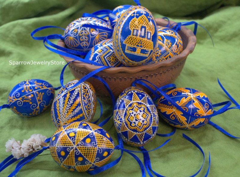 Handmade Ukrainian Pysanka Easter Eggs, Traditional Ornament - Etsy