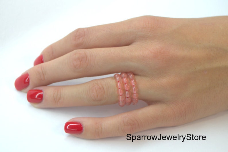 Genuine Pink Tourmaline Ring Band Natural Tourmaline Jewelry - Etsy