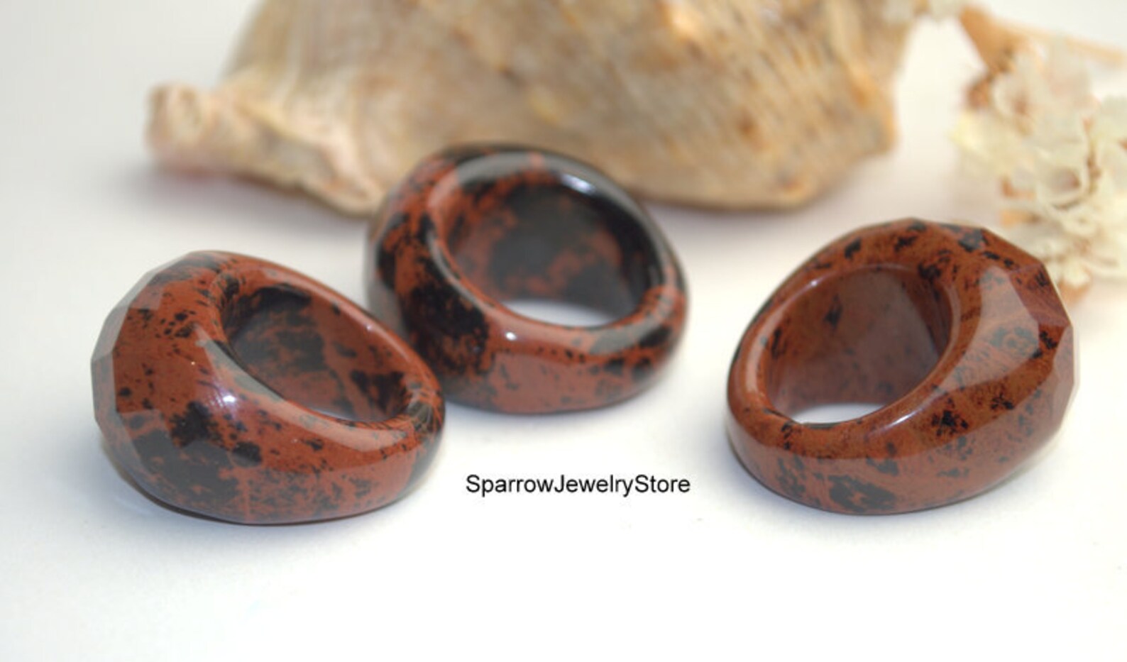 Red Jasper Solid Stone Statement Ring Eastern Style Gemstone | Etsy