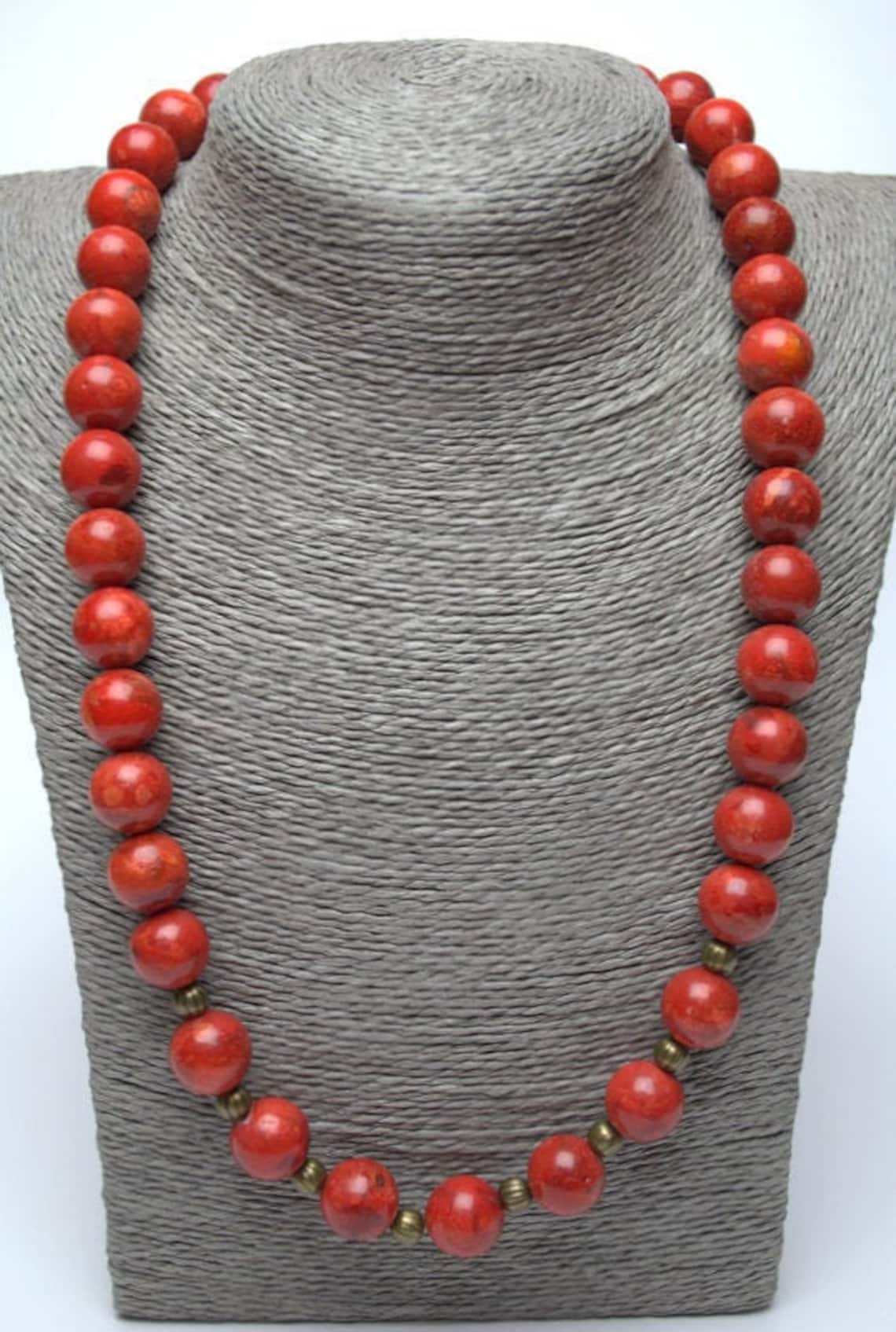 Natural Red Coral Necklace Real Coral Jewelry Ukrainian Corals for ...