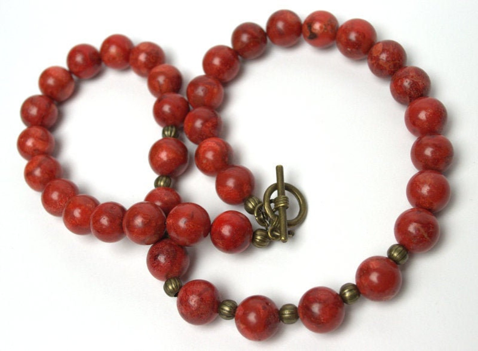 Natural Red Coral Necklace Real Coral Jewelry Ukrainian Corals - Etsy