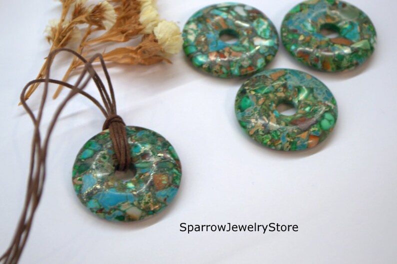 Natural Malachite Turquoise Pendant Genuine Green Stone - Etsy