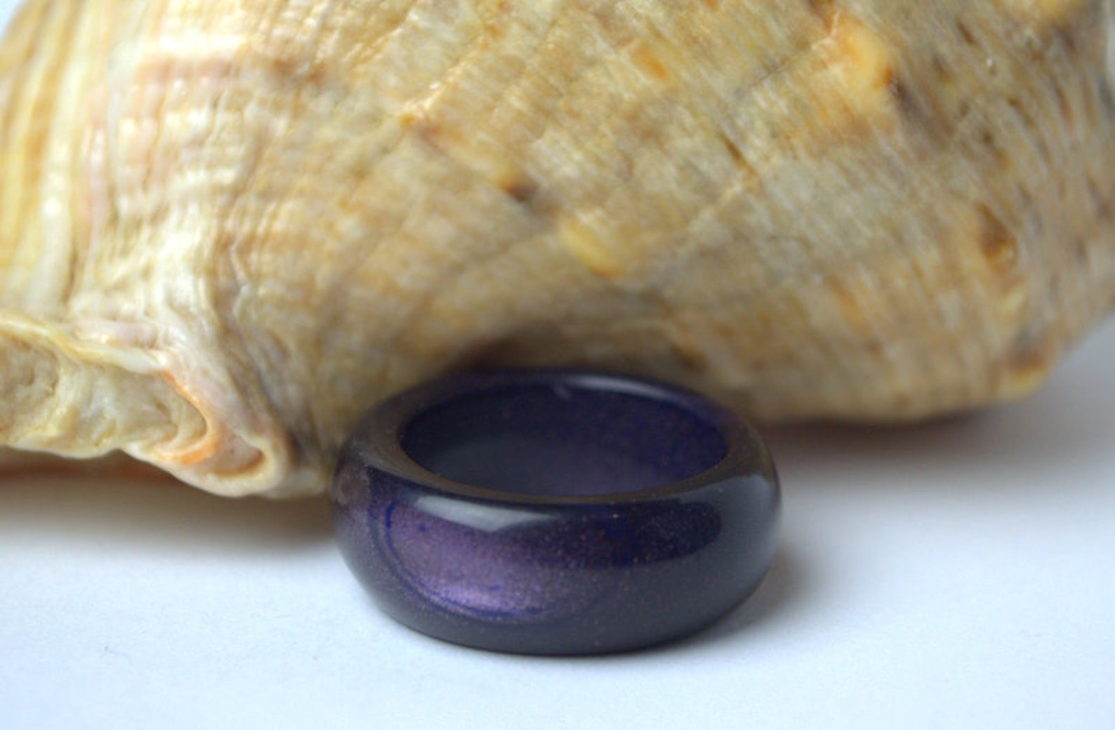 Genuine Blue Sandstone Ring Solid Stone Ring Size 6 7 8 9 Carved ...