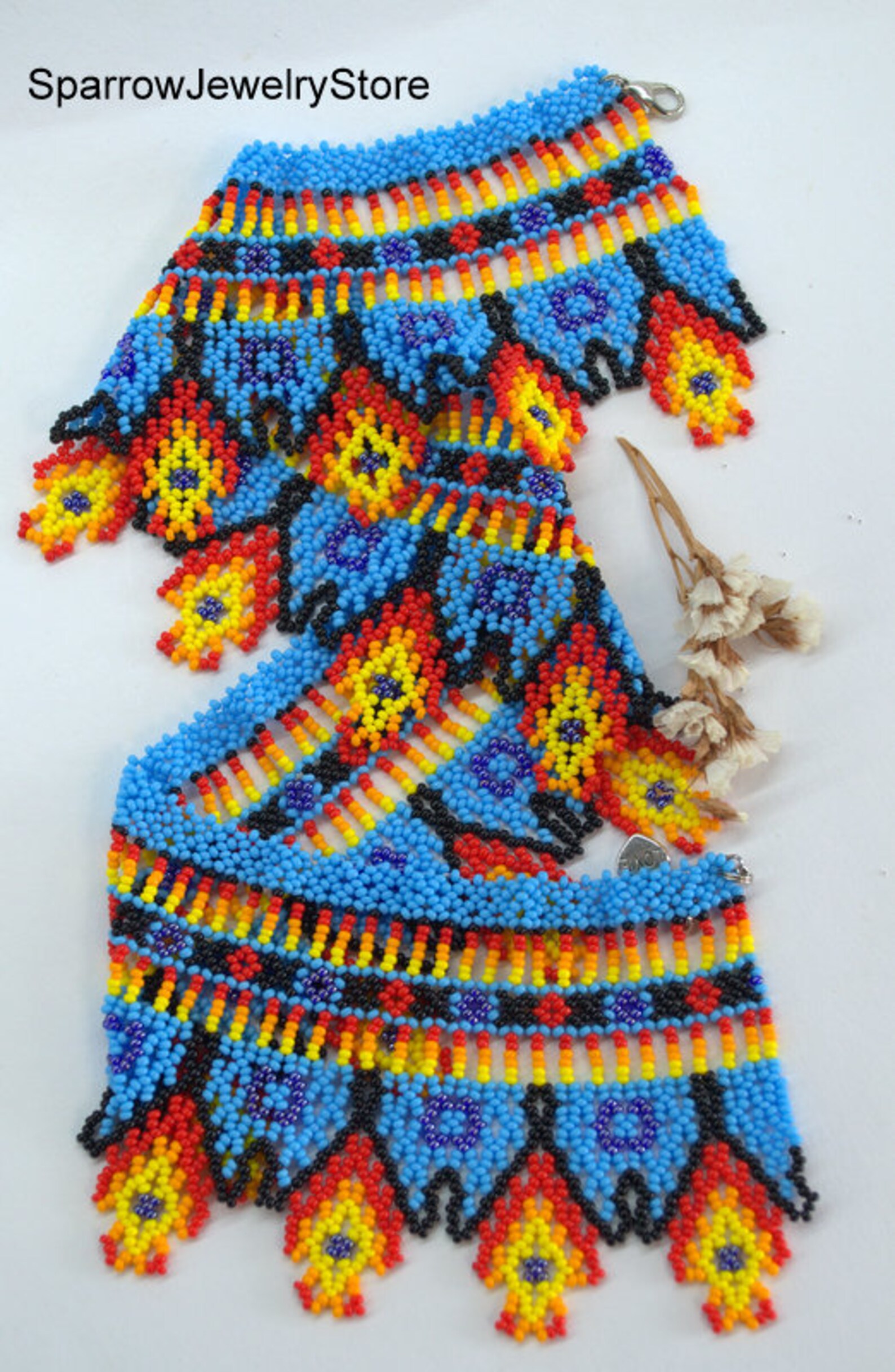 Native American Tribal Necklace Seed Beaded Handmade Jewelry - Etsy