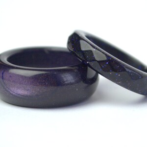 Blue Sandstone Faceted Ring Solid Stone Ring Size 6 7 8 9 10 Carved ...