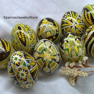 Traditional Ukrainian Easter Egg Pysanky Handmade Easter Gift Chicken ...