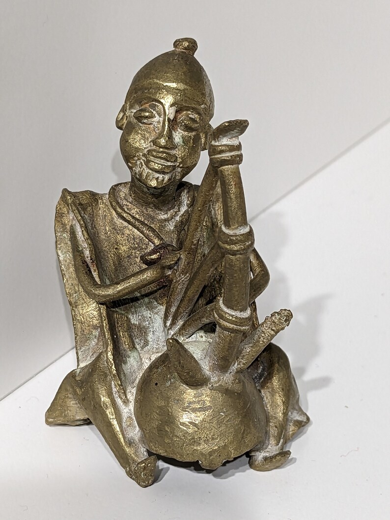 African Dogon Musician. Bronze Figure. - Etsy