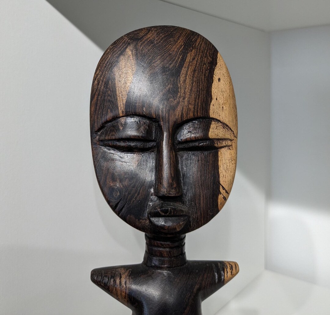 African FERTILITY DOLL. Poupee. Hand Carved Ebony Doll From Ghana, West ...