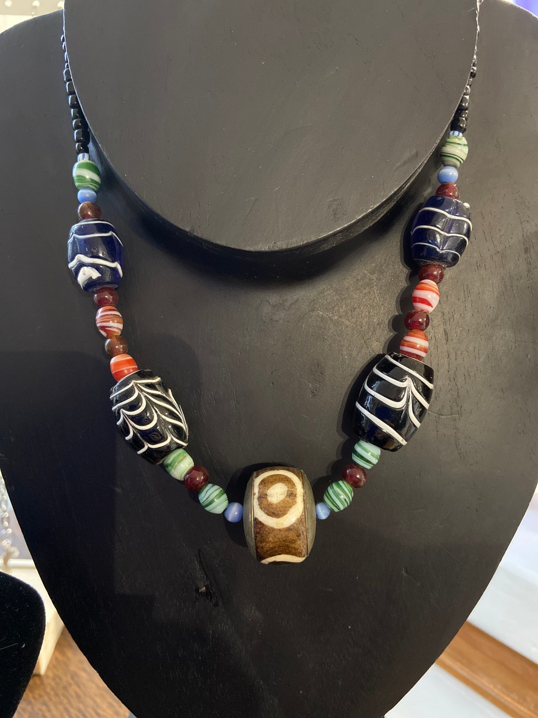 TUAREG / FULANI Style Beaded Necklace From West Africa, Tribal Style ...