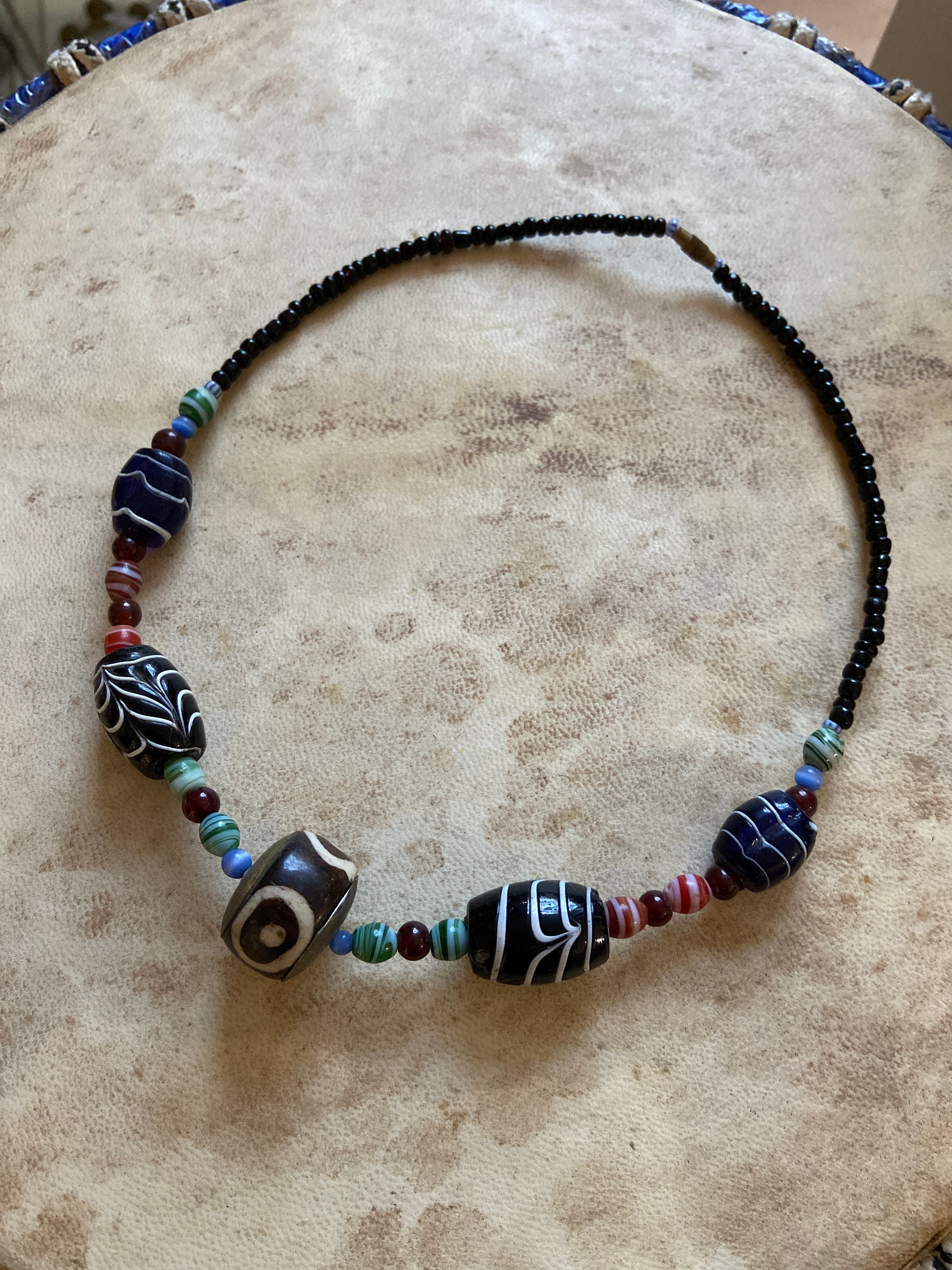 TUAREG / FULANI Style Beaded Necklace From West Africa, Tribal Style ...