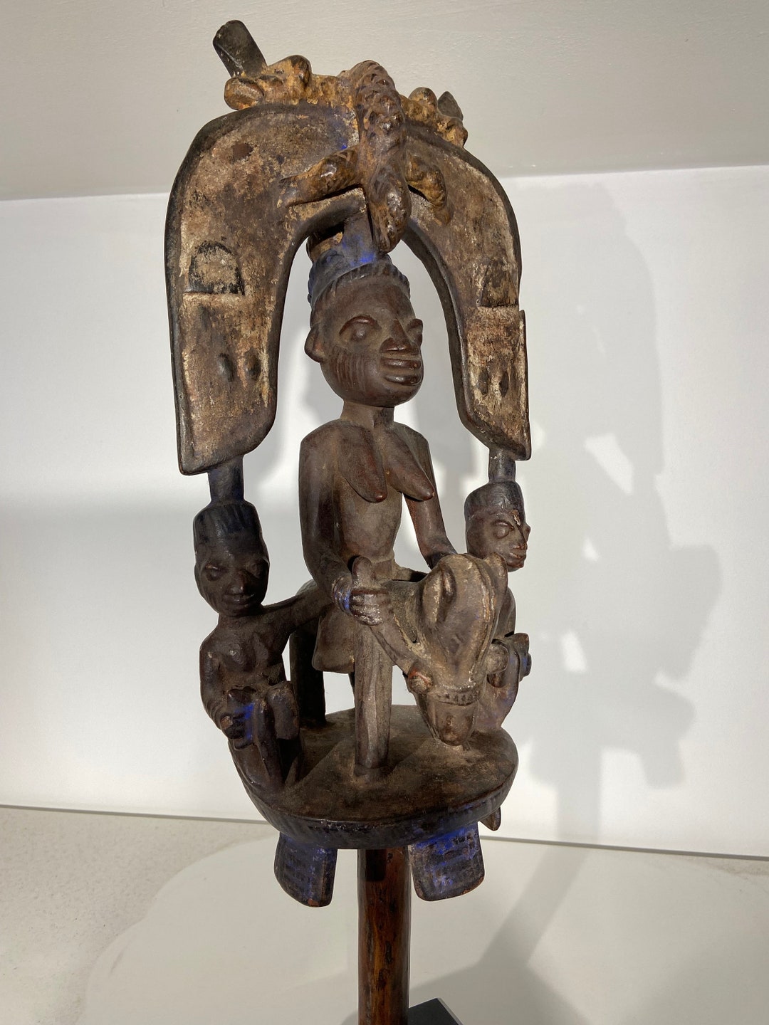 Yoruba Figure Dance Wand With Mount, From Nigeria, YAROUBA Nigeria OSHE ...