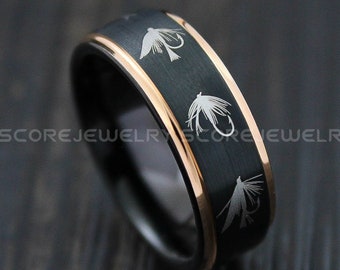 Fly Fishing Wedding Ring - Etsy