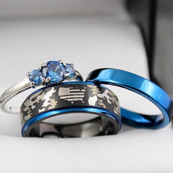 Camo Wedding Rings - Etsy