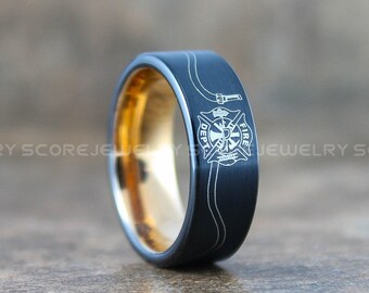 Firefighter ring | Etsy