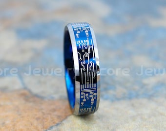 Circuit Board Wedding Ring | Etsy
