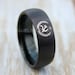 USSR Ring, Communist Ring, CCCP Ring, 8mm Black Tungsten Band Domed ...