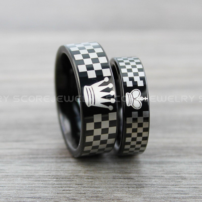 King Queen Tungsten Ring - Etsy