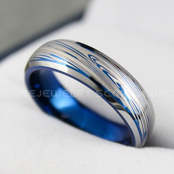 Damascus Steel Ring - Etsy