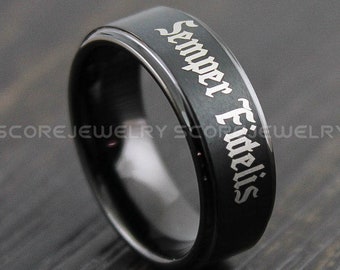 Black Military Ring - Etsy