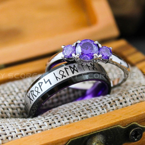 Rune Wedding Ring - Etsy