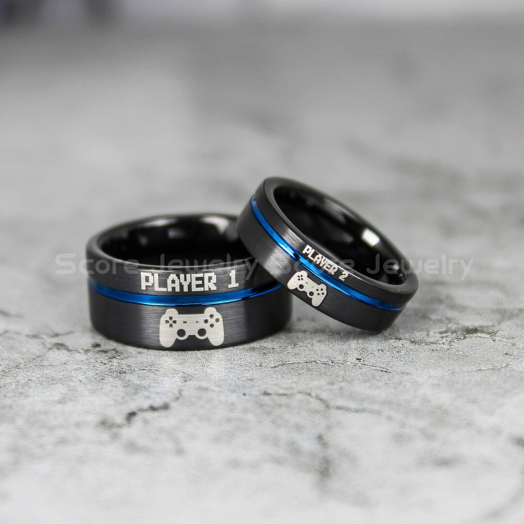 Gamer Rings, Couple Rings, Matching Couple Rings, Couple Wedding Bands ...