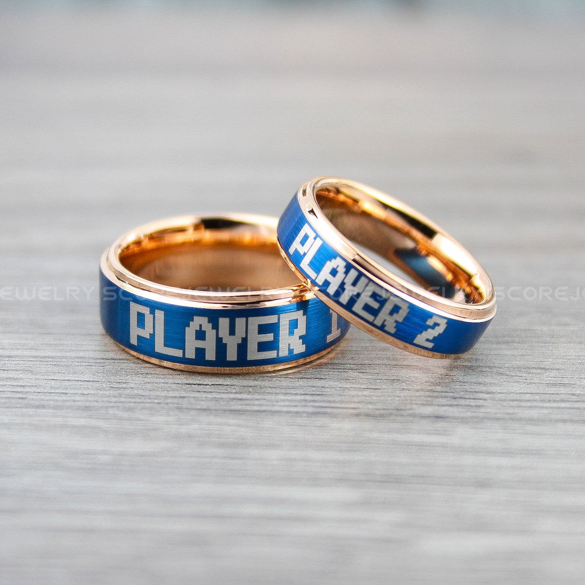Player 1 Player 2 Rings Gamer Ring Gamer Wedding Bands | Etsy