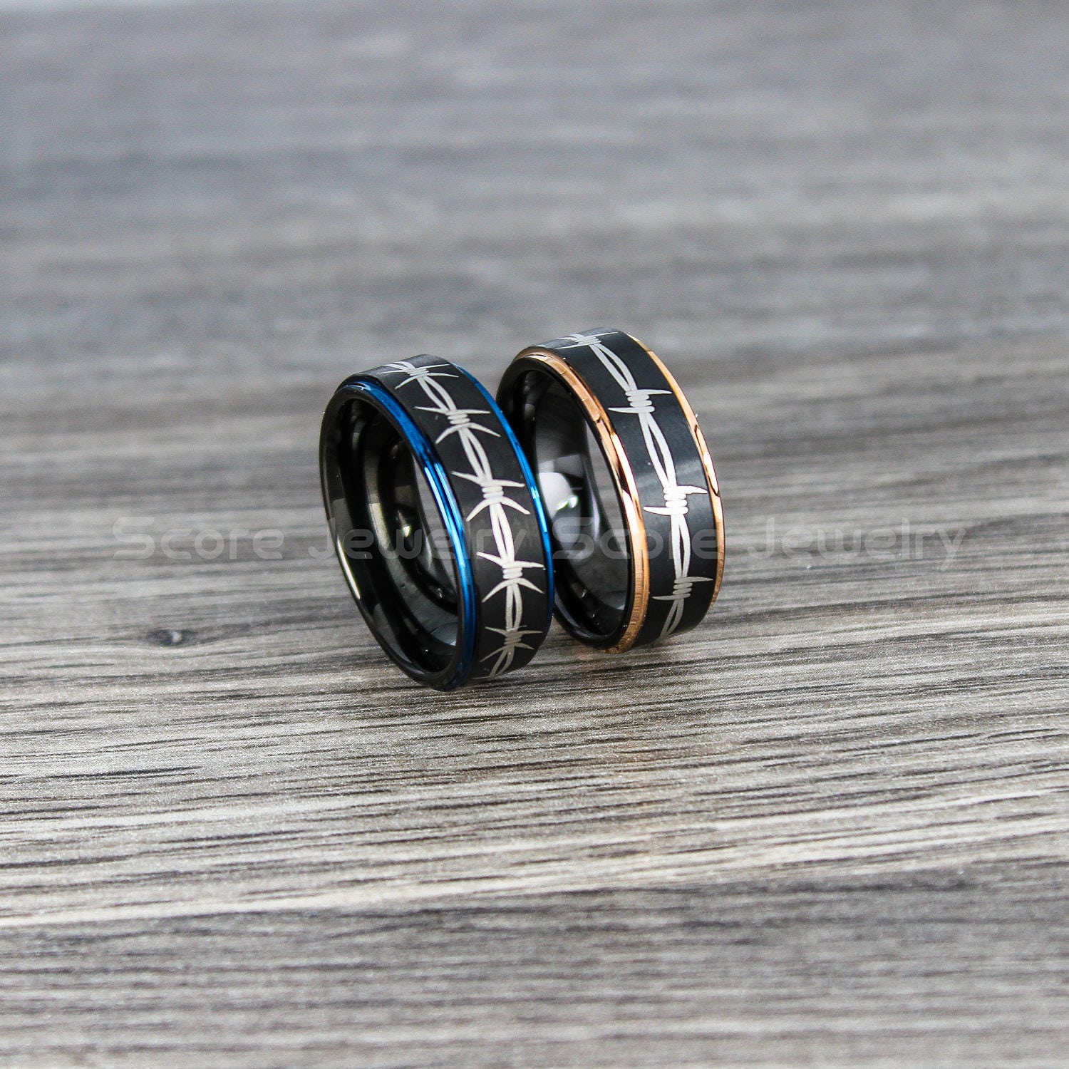 Barbed Wire Ring Barbed Wire Wedding Ring 8mm Black Tungsten - Etsy