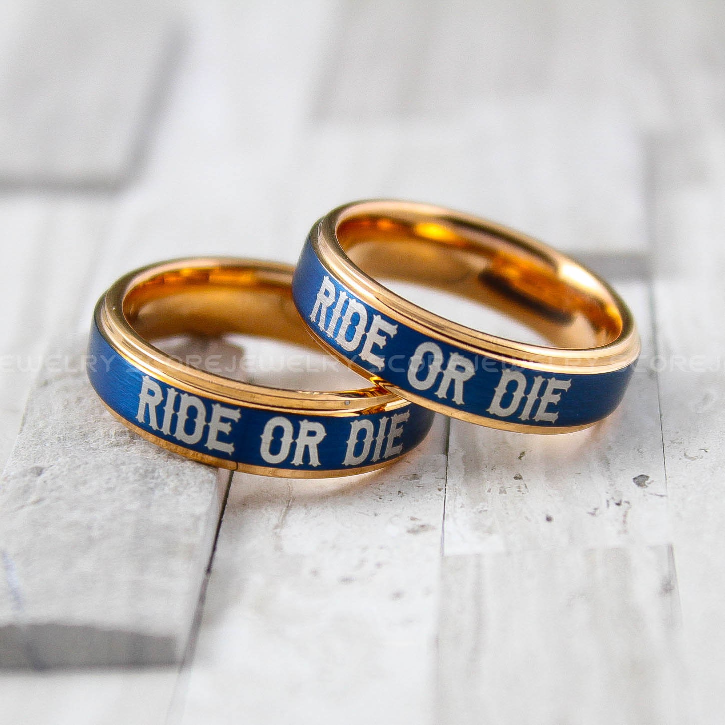 Ride or Die Ring Ride or Die Wedding Ring 6mm 14K Rose Gold | Etsy