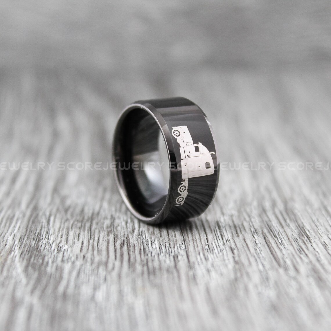 Truck Ring, Trucker Ring, Tractor Ring, Truck Driver Ring, 12mm Black ...