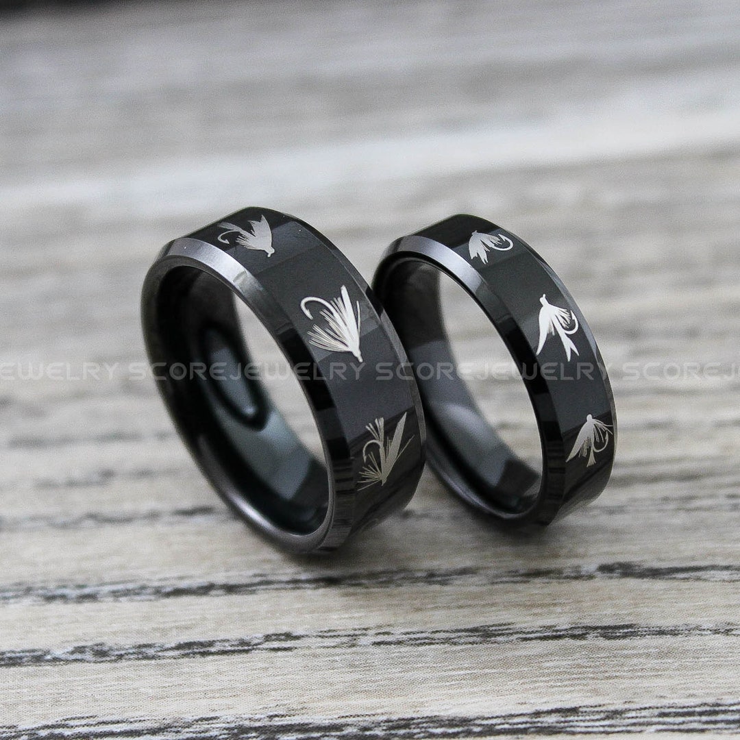 Fishing Rings, Fly Fishing Rings, Couple Rings, Fishing Wedding Bands ...