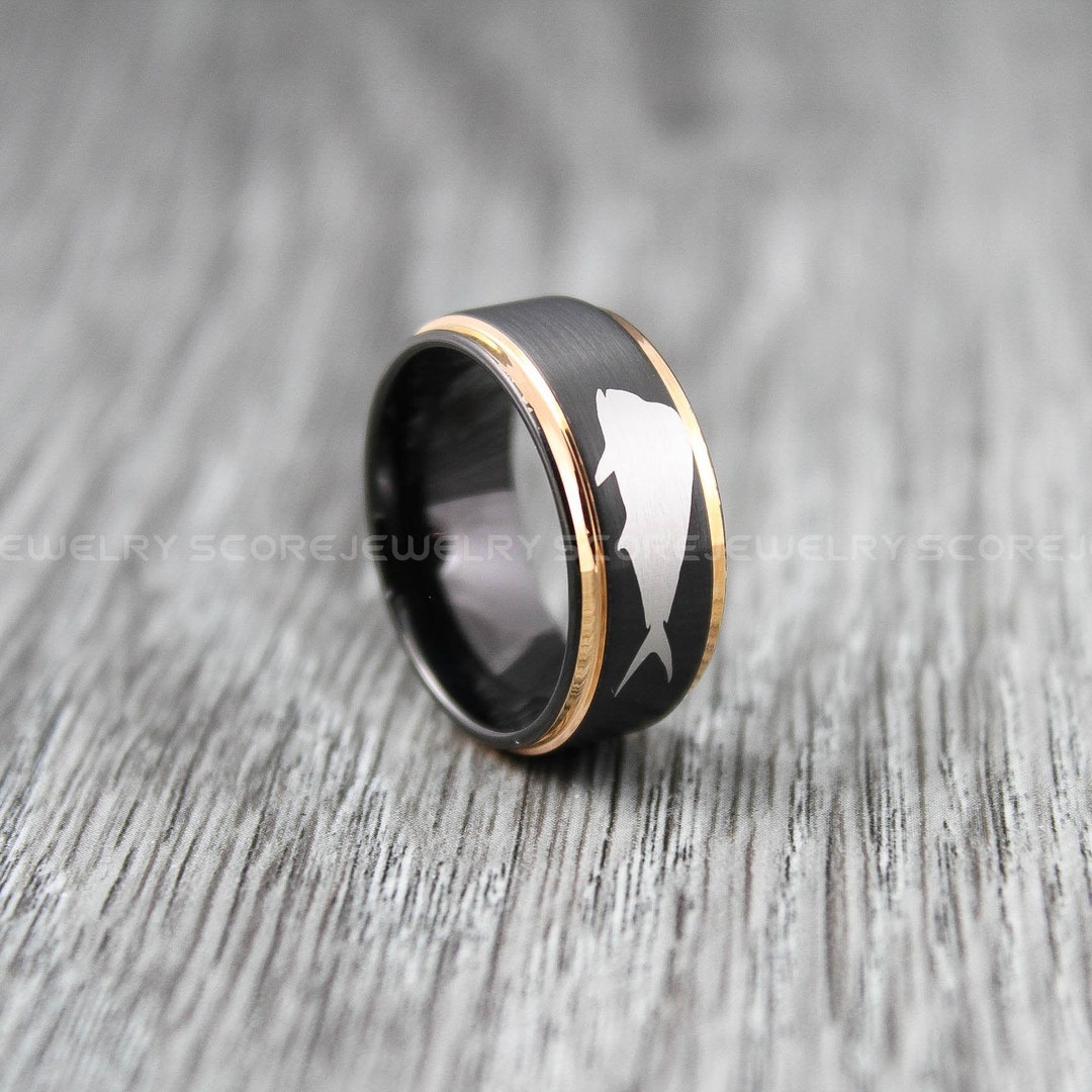 Fishing Wedding Ring, Fishing Wedding Band, Mahi Mahi Ring, Dolphinfish ...