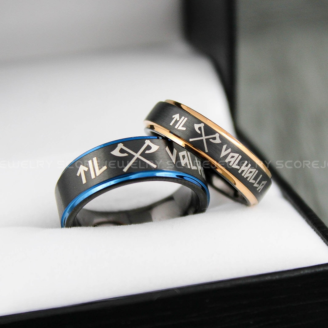 Til Valhalla Rings, Til Valhalla Jewelry, Viking Rings, Couple Set ...