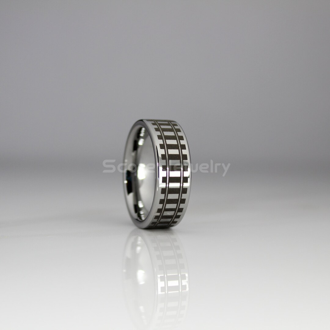 Railroad Tracks Ring, Railway Ring, Railway Tracks Ring, Silver ...