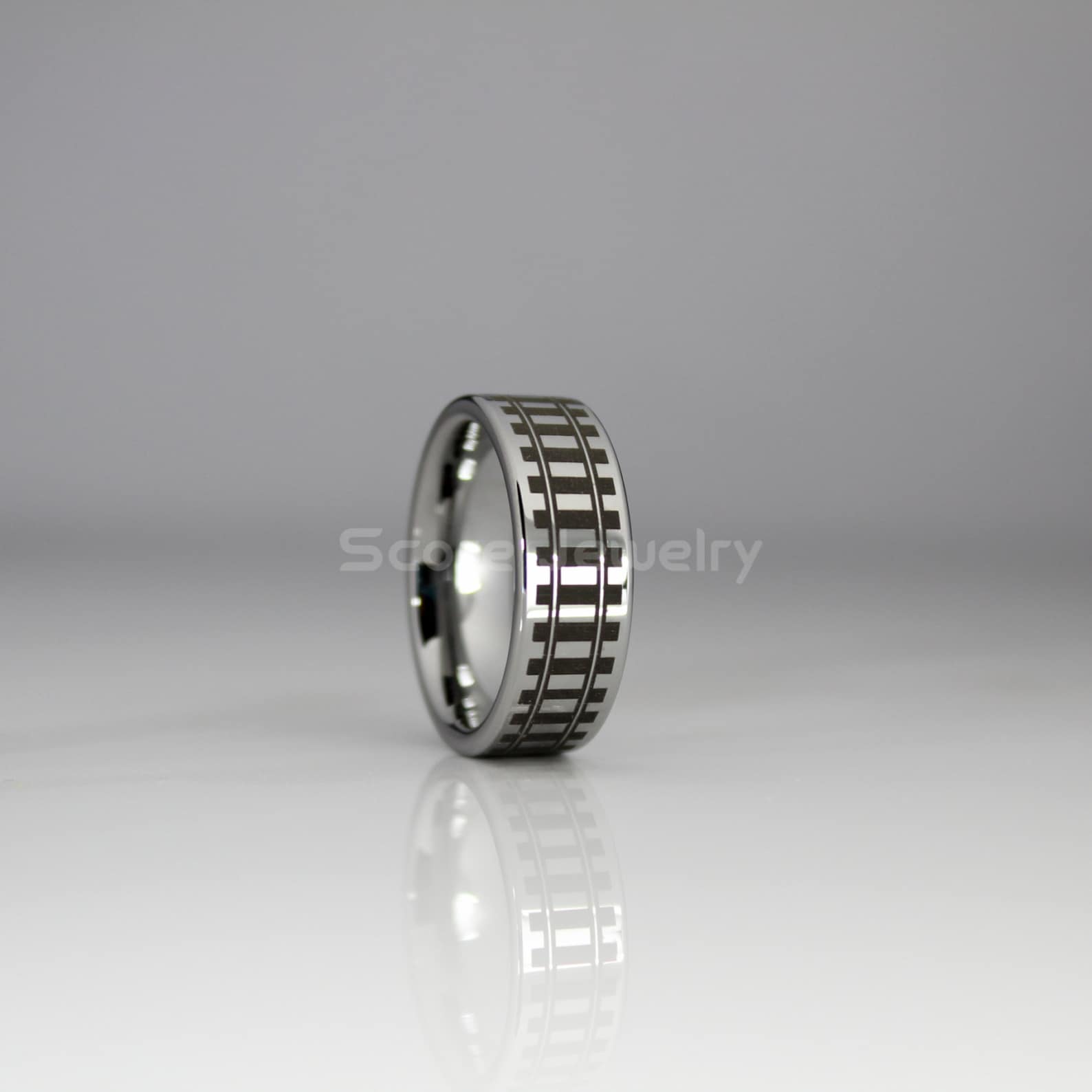 Railroad Tracks Ring, Railway Ring, Railway Tracks Ring, Silver ...