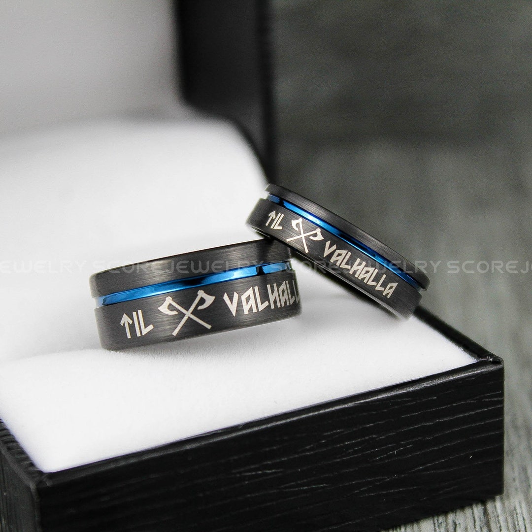Til Valhalla Rings, Til Valhalla Jewelry, Viking Rings, Couple Set ...