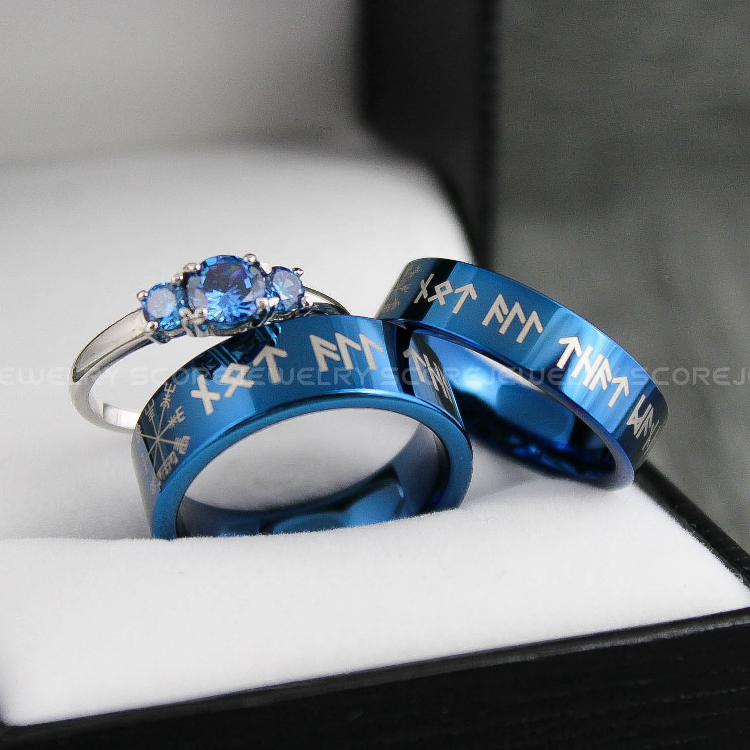 Viking Rings Couple Set Nordic Ring Norsemen Ring Nordic - Etsy